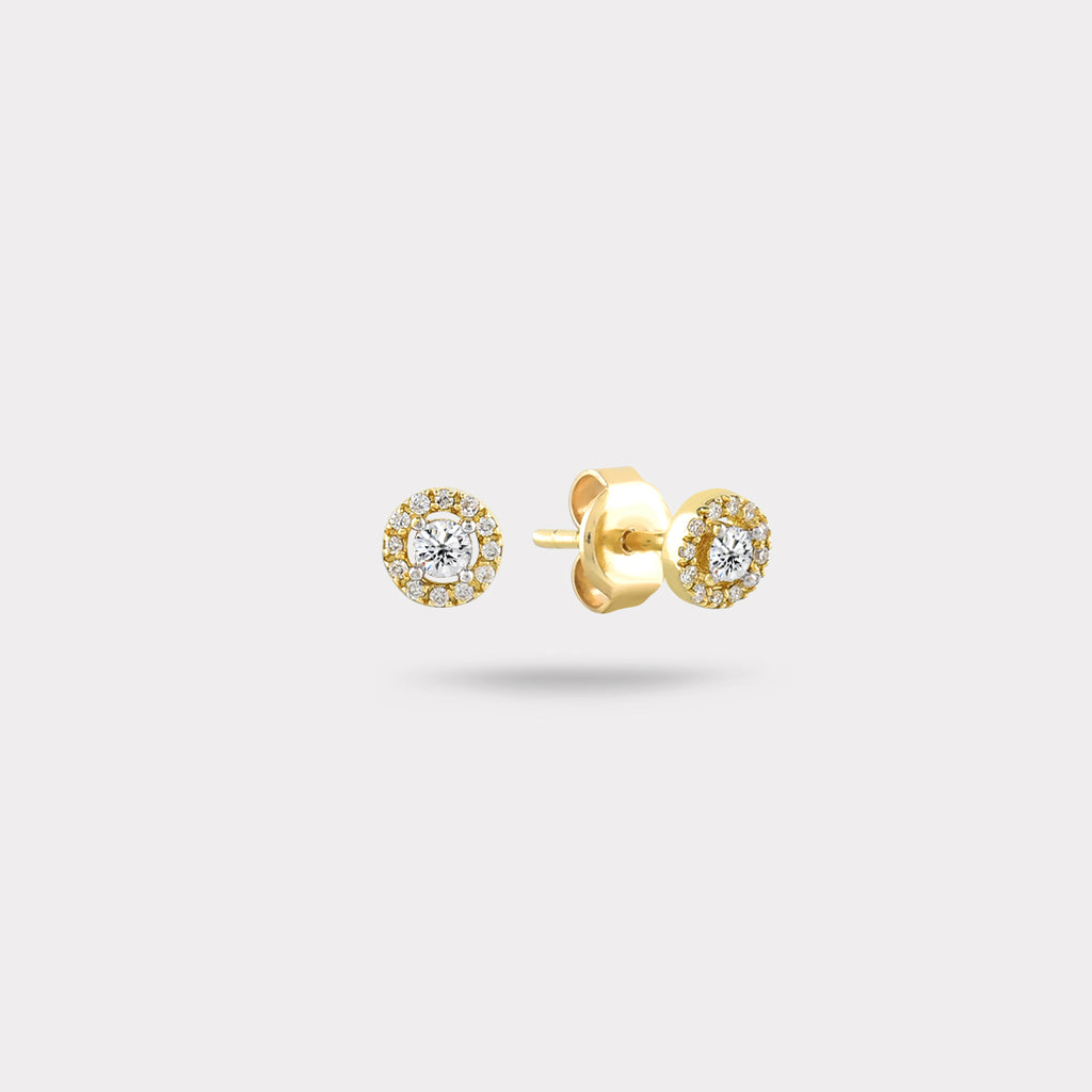Mist Alba Stud 14 Ayar Altın Pırlanta Küpe – Zeyd Jewelry